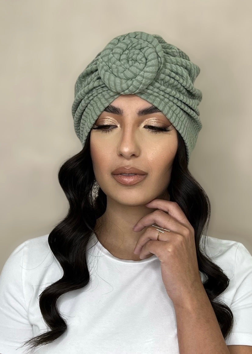 Turban à enfiler vert d'eau par cher - Shaane Collection – SHAANE ...